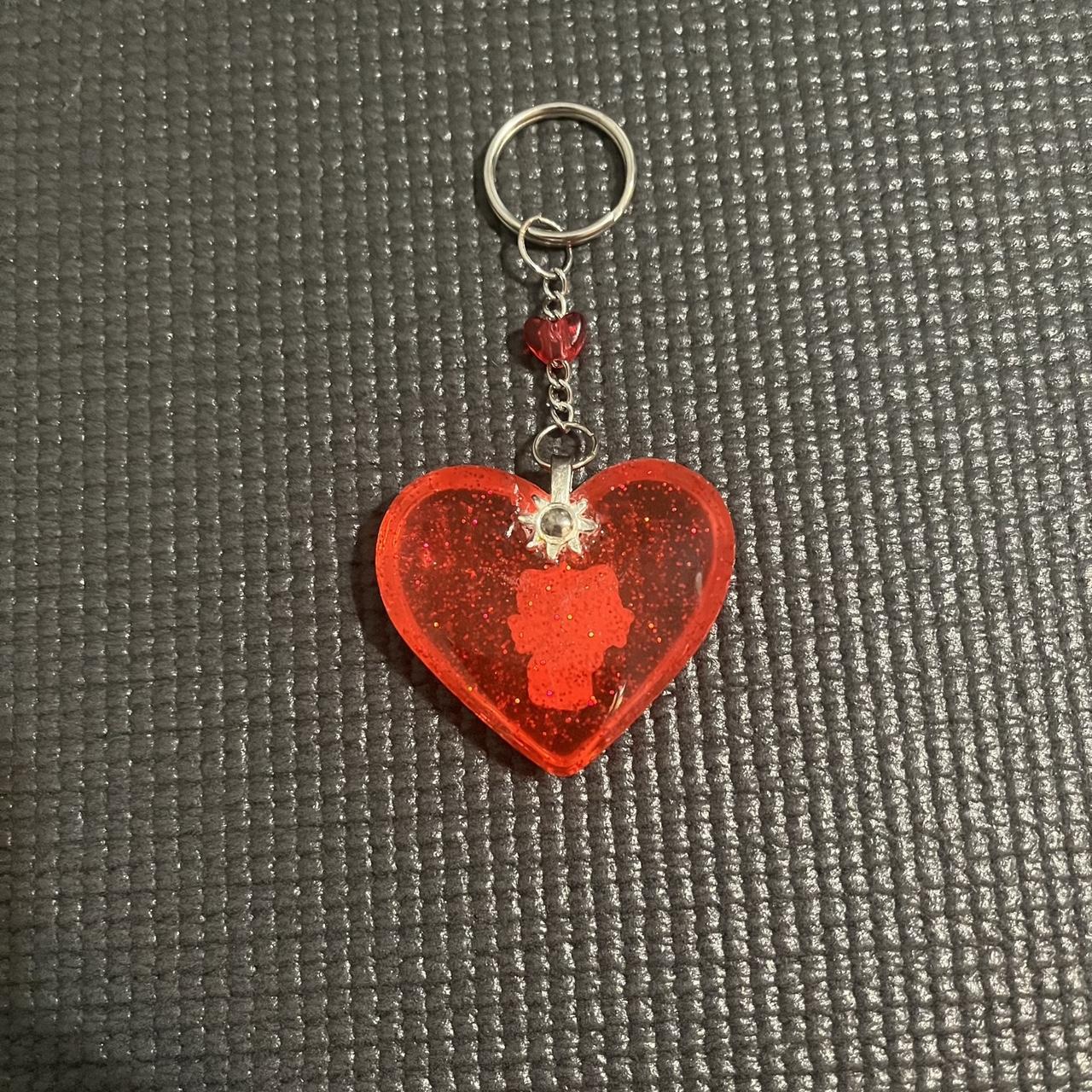Red Hello kitty keychain Transparent Red Hello... - Depop