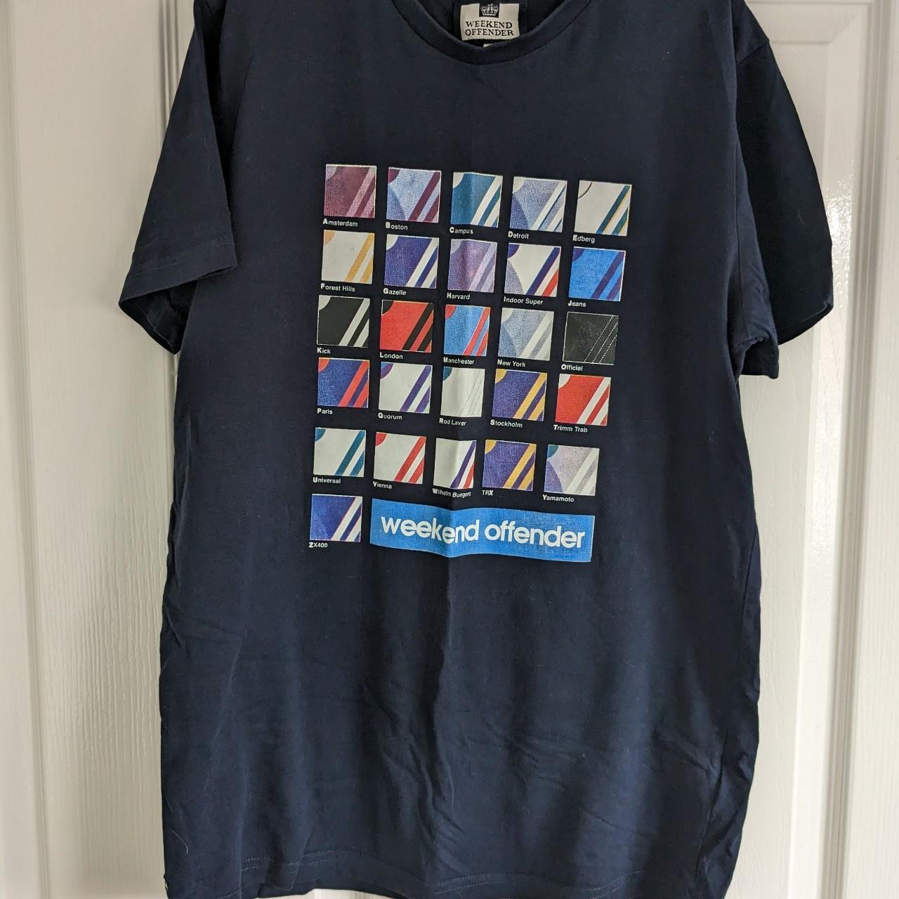 Mens navy blue weekend offender t-shirt size M worn... - Depop