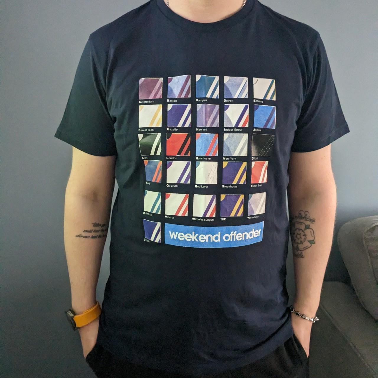 Mens navy blue weekend offender t-shirt size M worn... - Depop