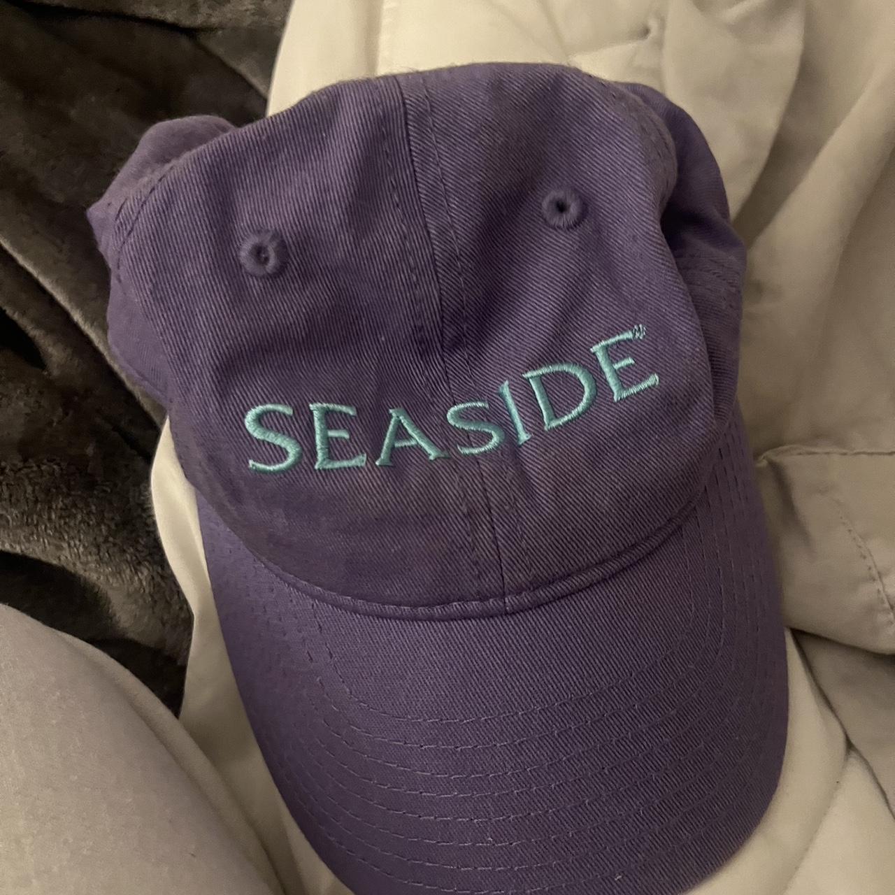 seaside purple baseball cap, gently used great... - Depop