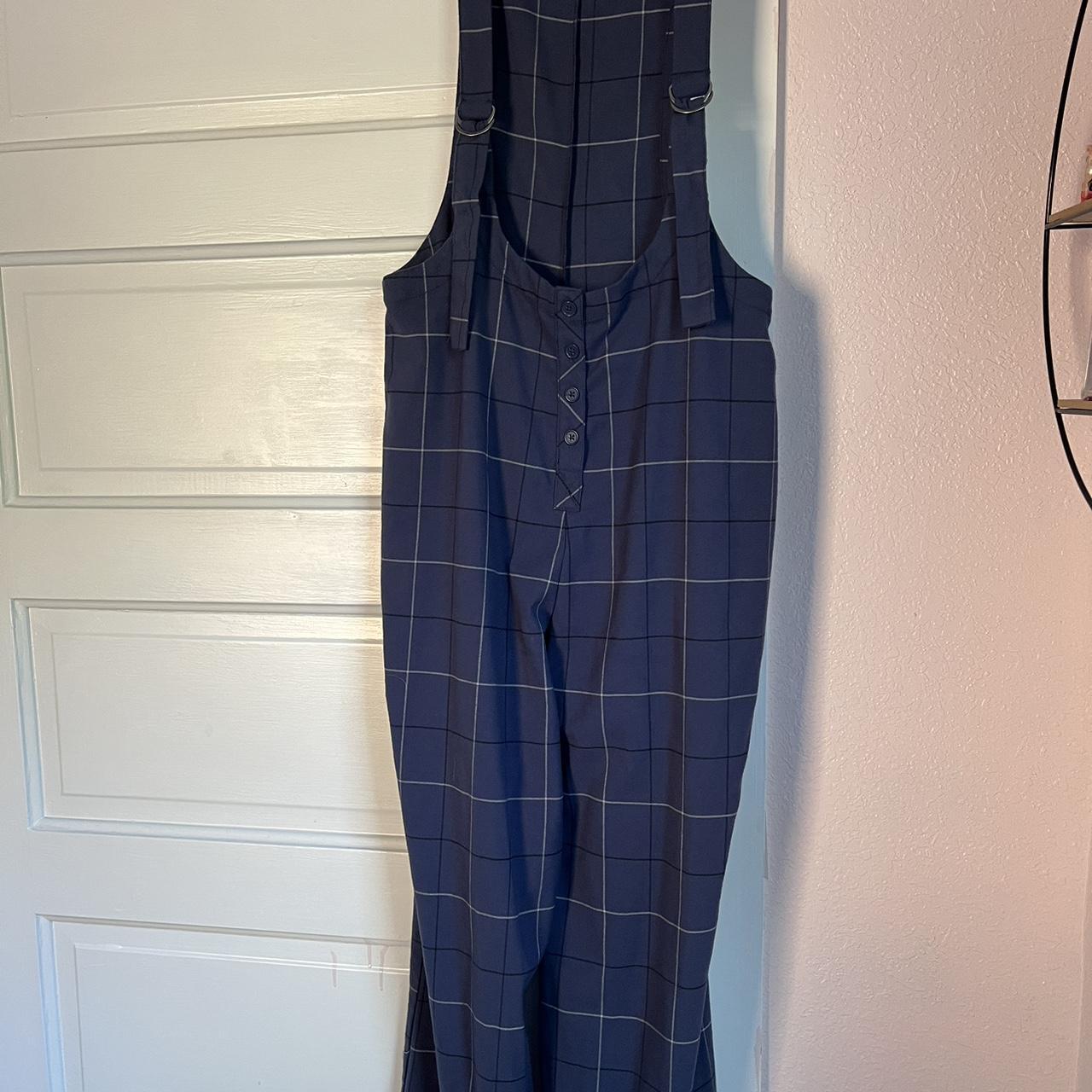 Urban Outfitters checkered overalls! One tiny white... | Depop