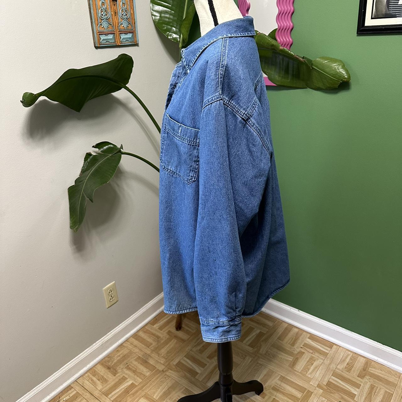 Basic Editions Denim Jacket size L Western Blanket... - Depop