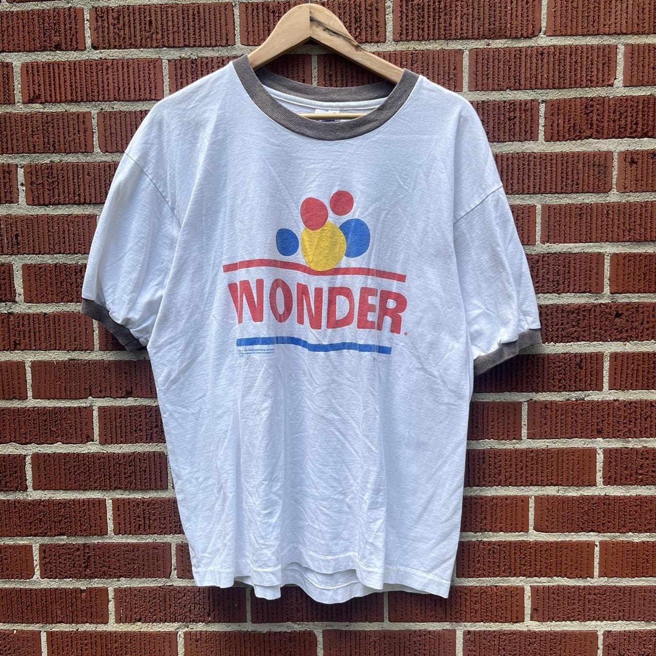 💥Vintage 1995 Wonderbread Graphic Ringer Tee💥 -FREE... - Depop