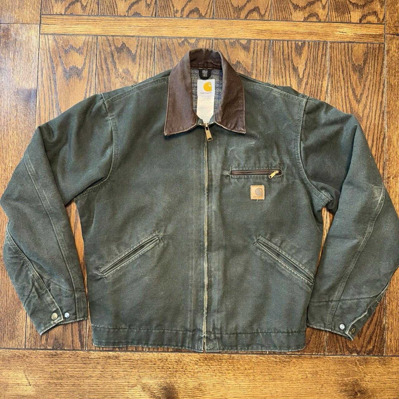 Carhartt J97 MOS Detroit Jacket Medium Moss Green... - Depop