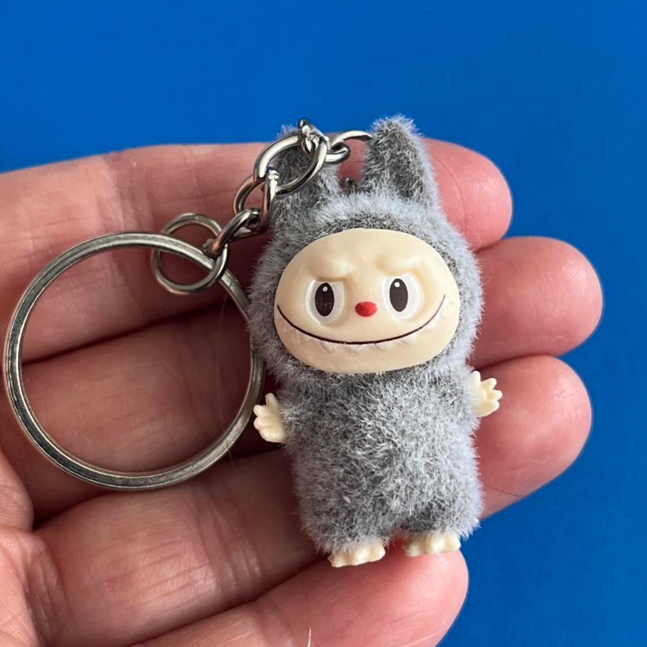Adorable gray labubu keychain Measures 1.5” #kawaii... | Depop