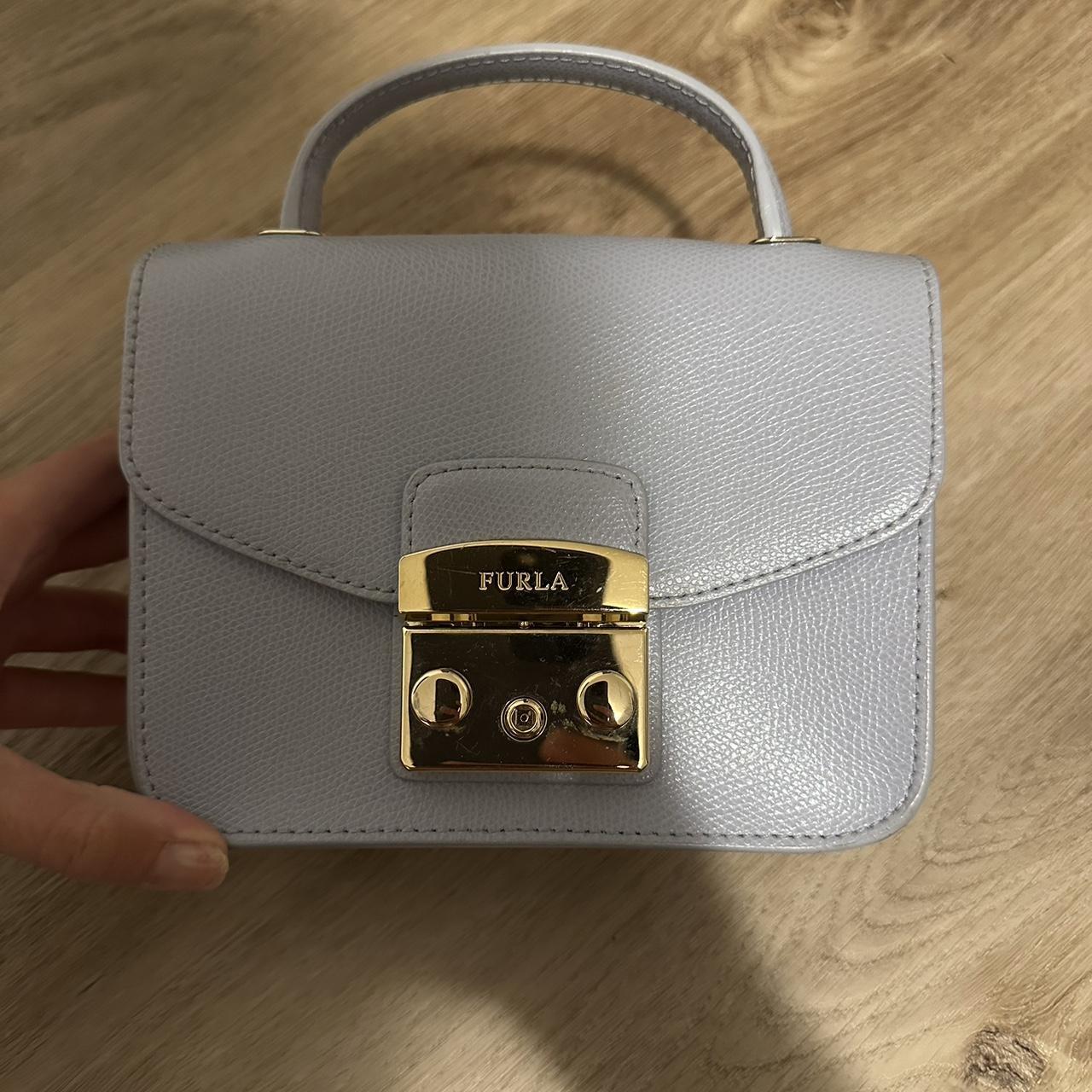 FURLA Light Blue Mini Cross Body Bag - Depop