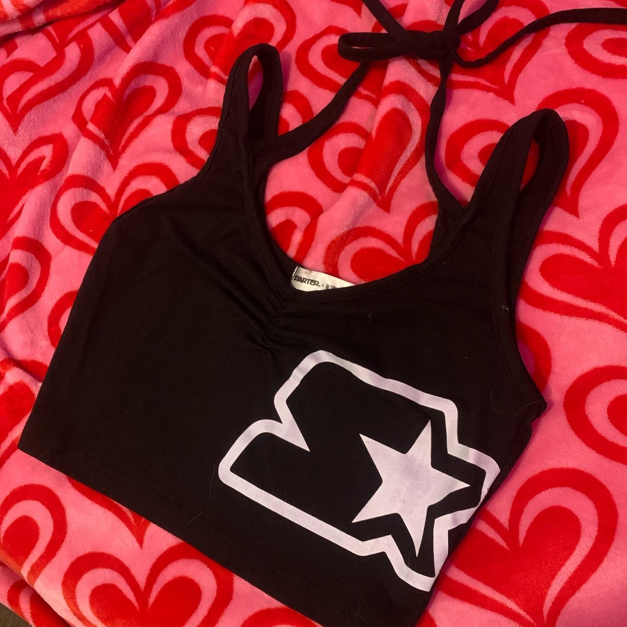 Missguided x Starter crop top with halter neck... - Depop