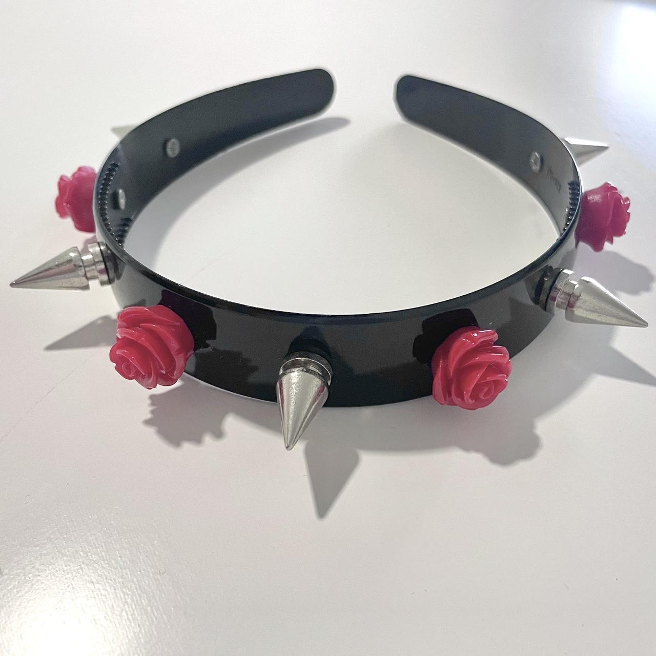 🕷️🥀 Custom made alternative punk / goth headband with... - Depop