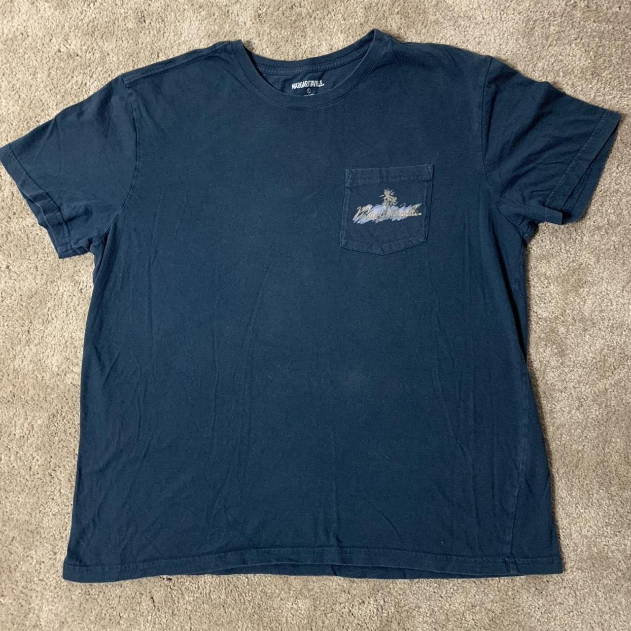 Navy Blue graphic tee Margaritaville Back: “Live... - Depop