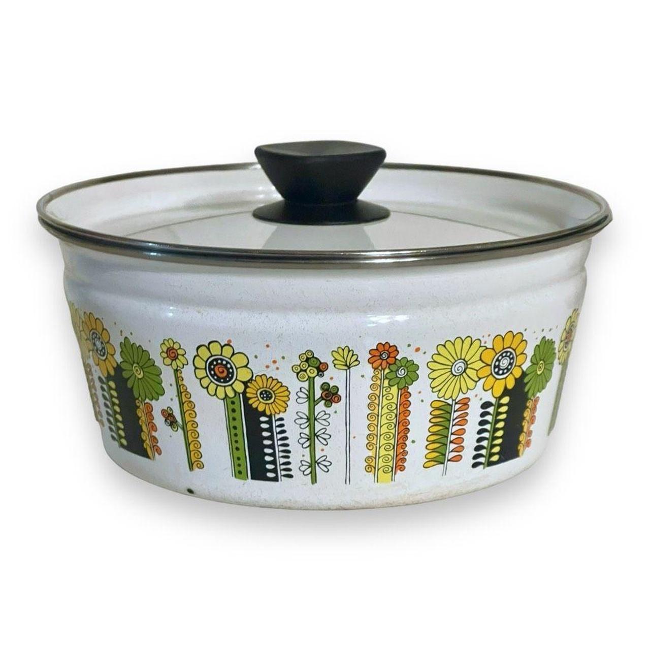 Vintage Cera-met Cookware Pot with Lid Retro 1960s... - Depop