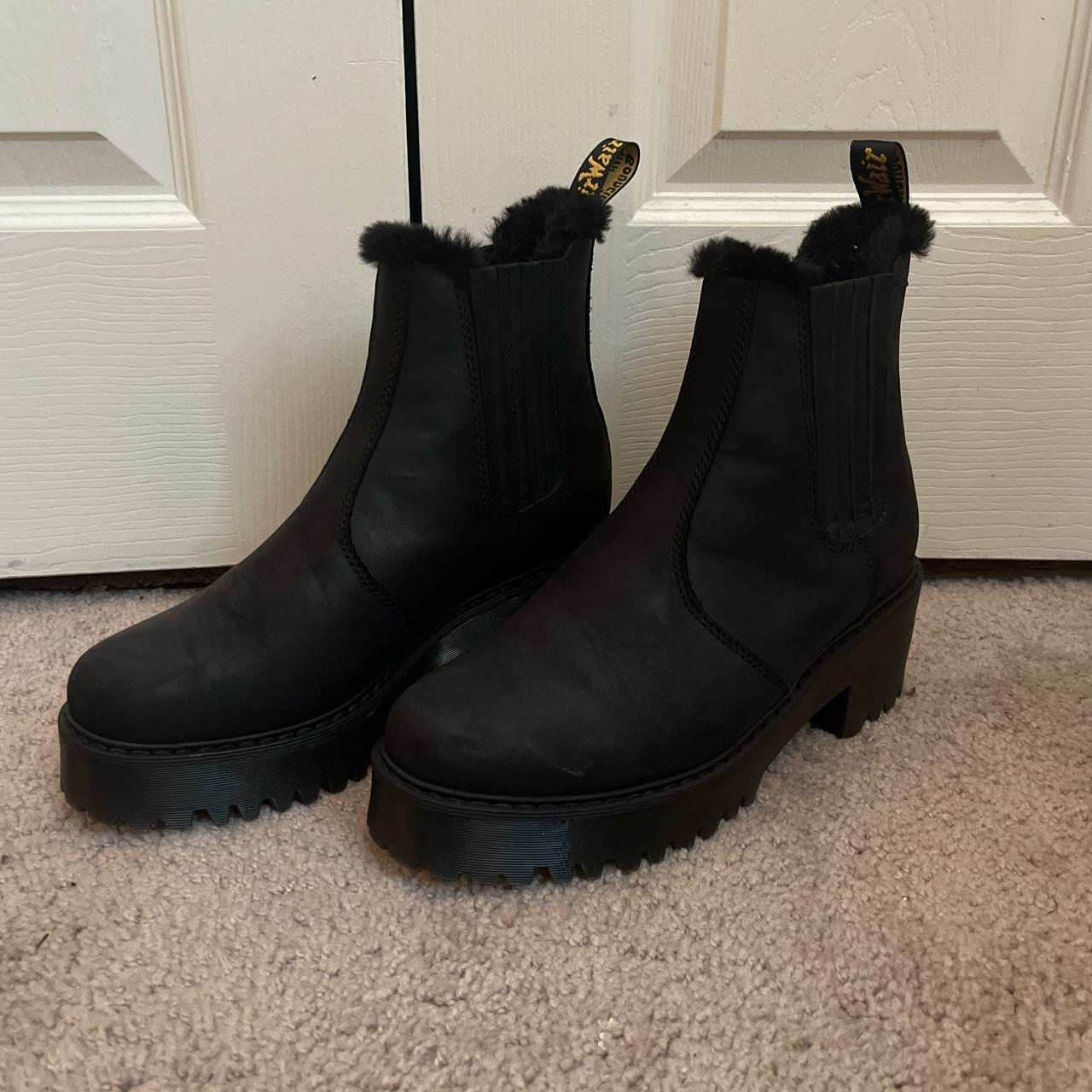 Doc Martens Platform Faux Leather Chelsea Boots,... - Depop