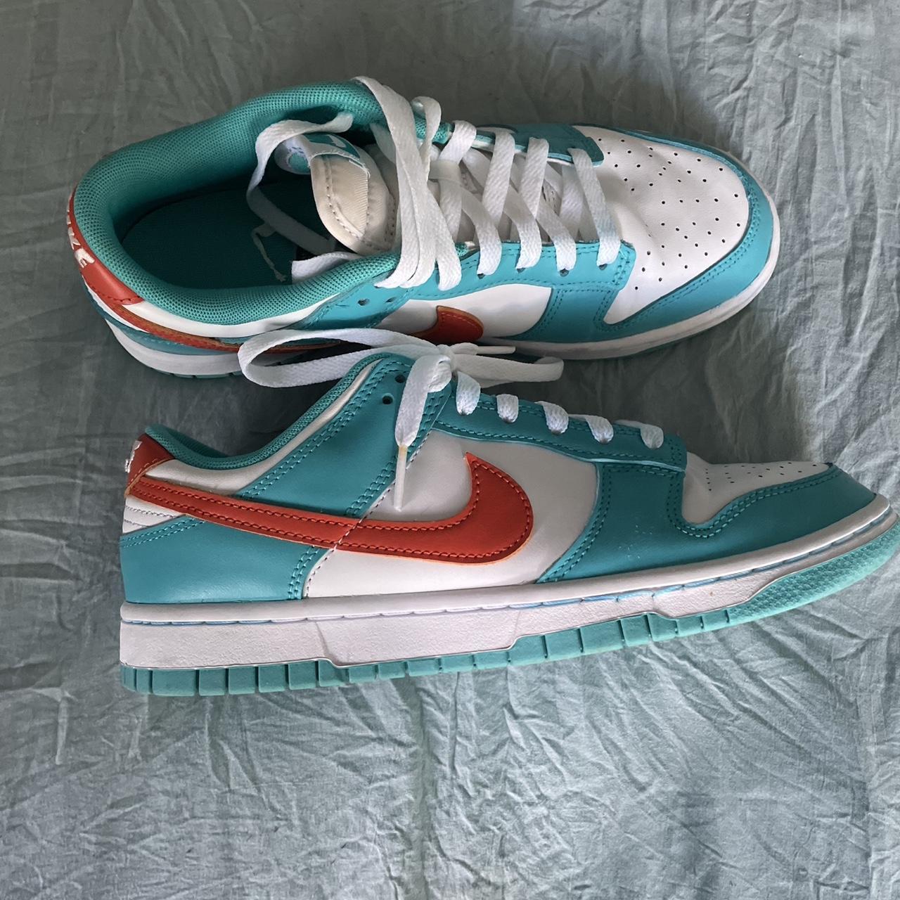 Nike Dunk Low Turquoise trainers Worn twice, comes... | Depop