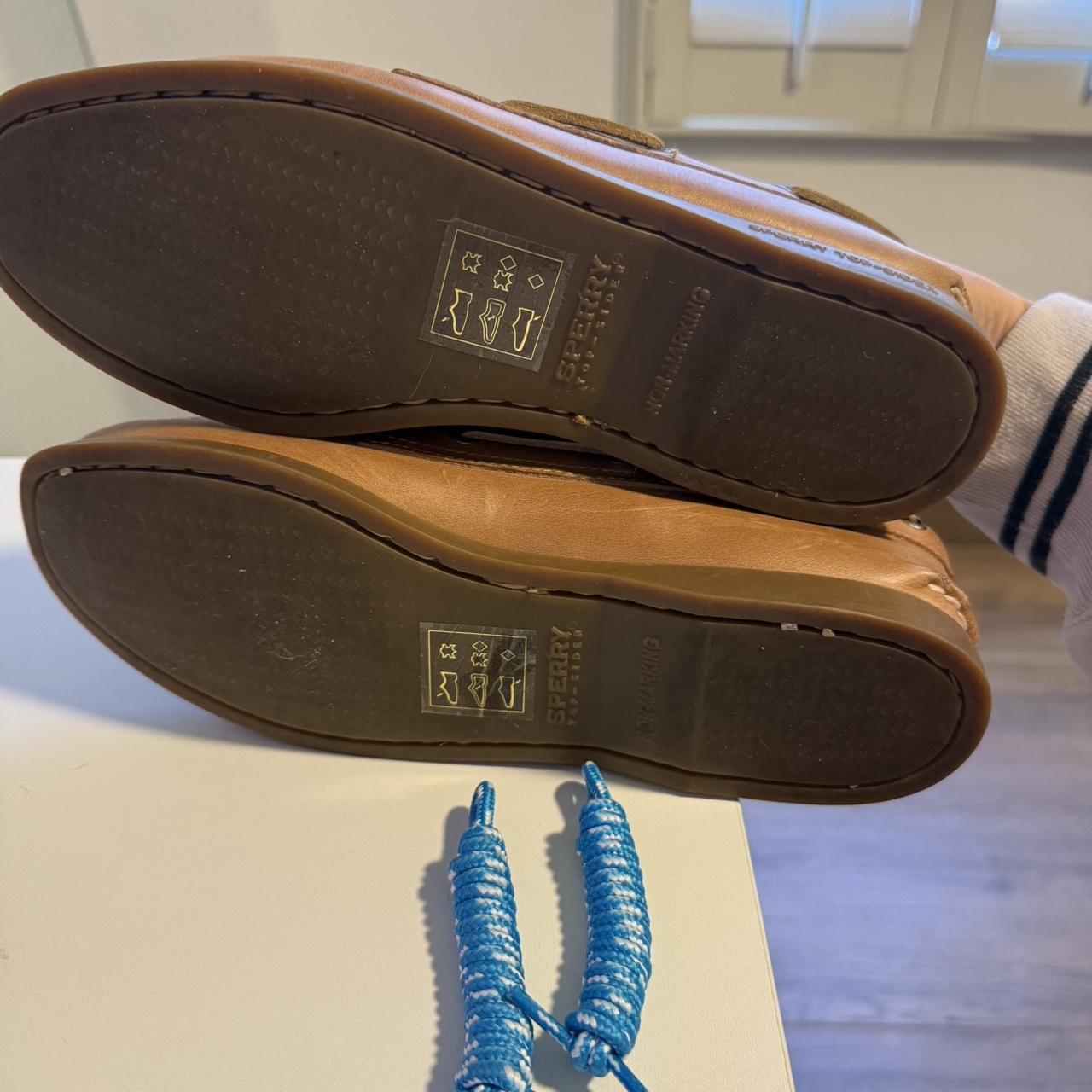 Sperry x Aritzia collab, only worn once! tan boat... | Depop