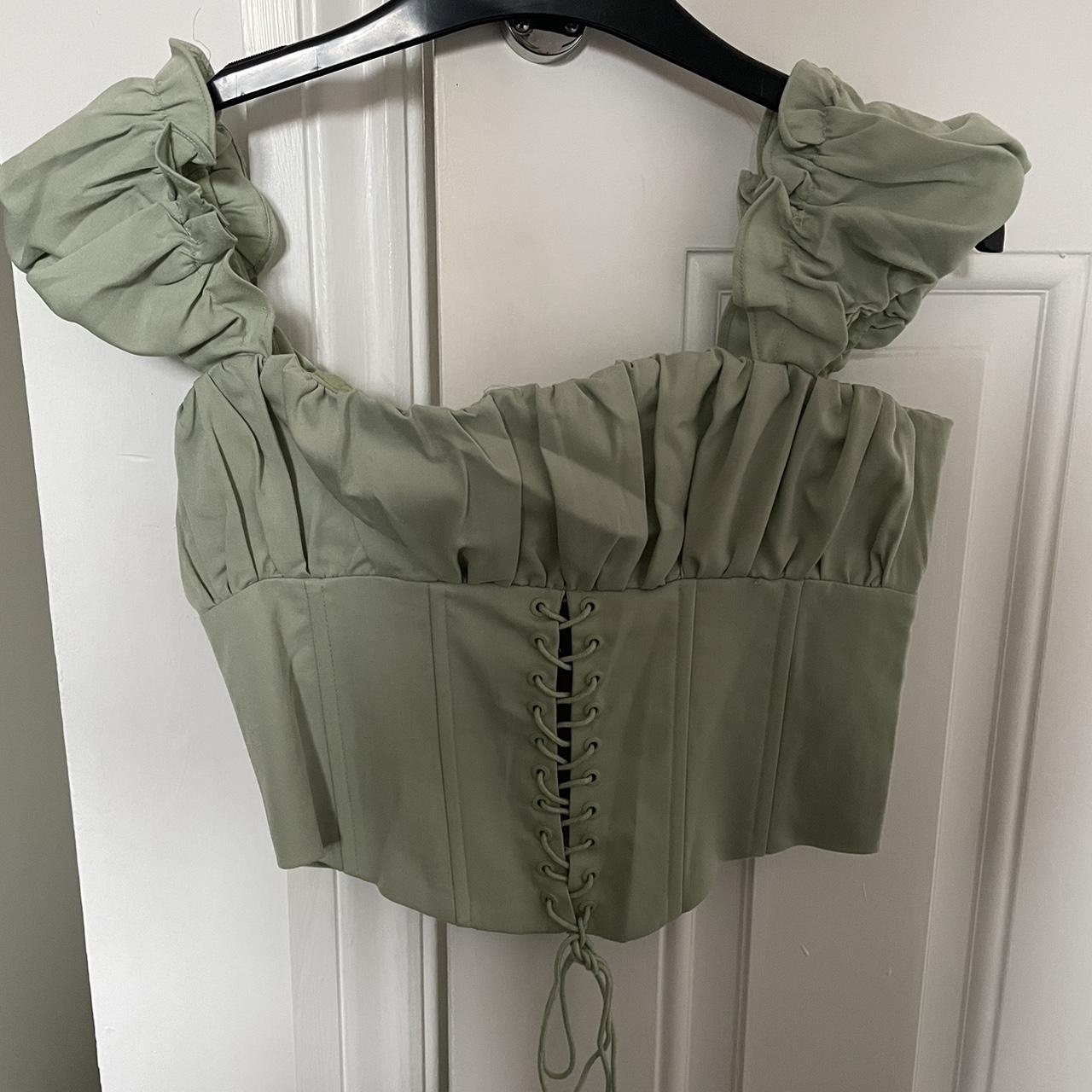Princess polly green harry top never been worn... - Depop
