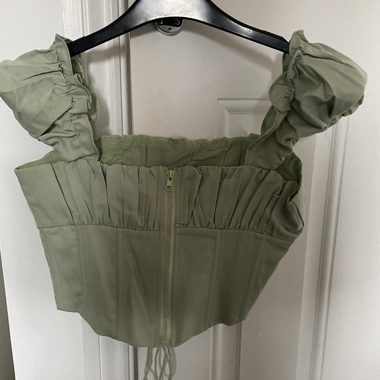 Princess polly green harry top never been worn... - Depop