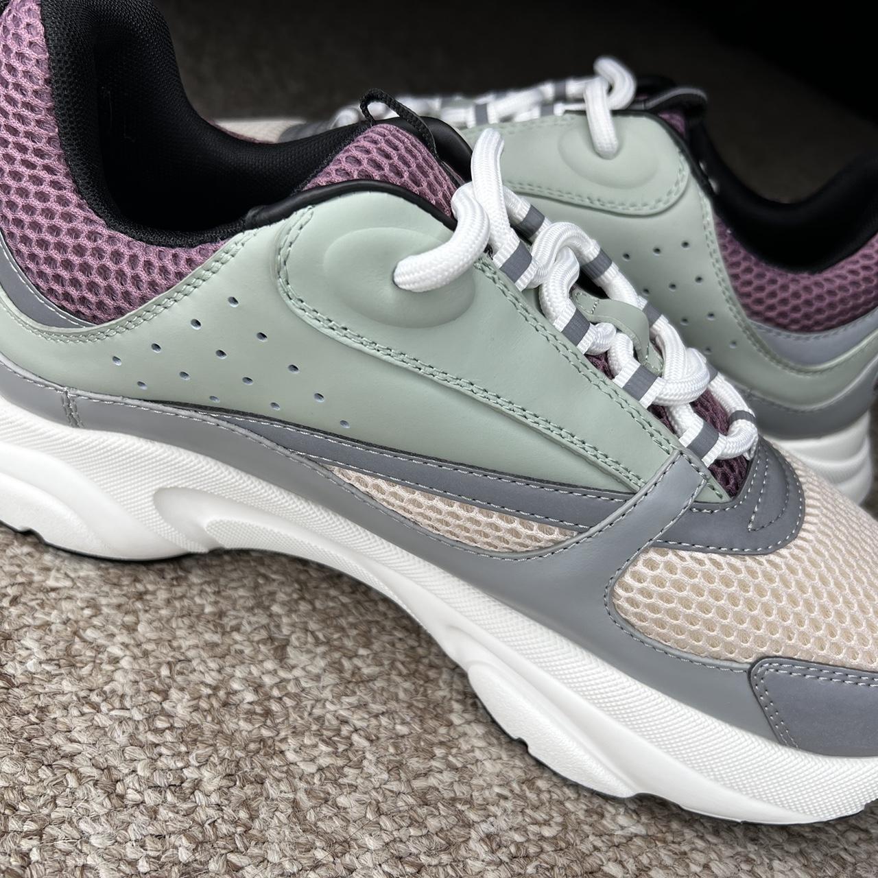 Dior B22 Sneaker Cream And Lavender Technical... - Depop