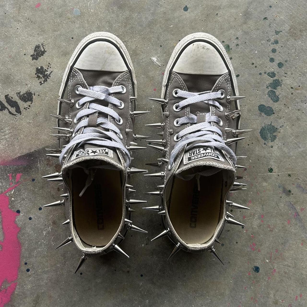 Spiked Converse Used condition, comes as seen Size... | Depop