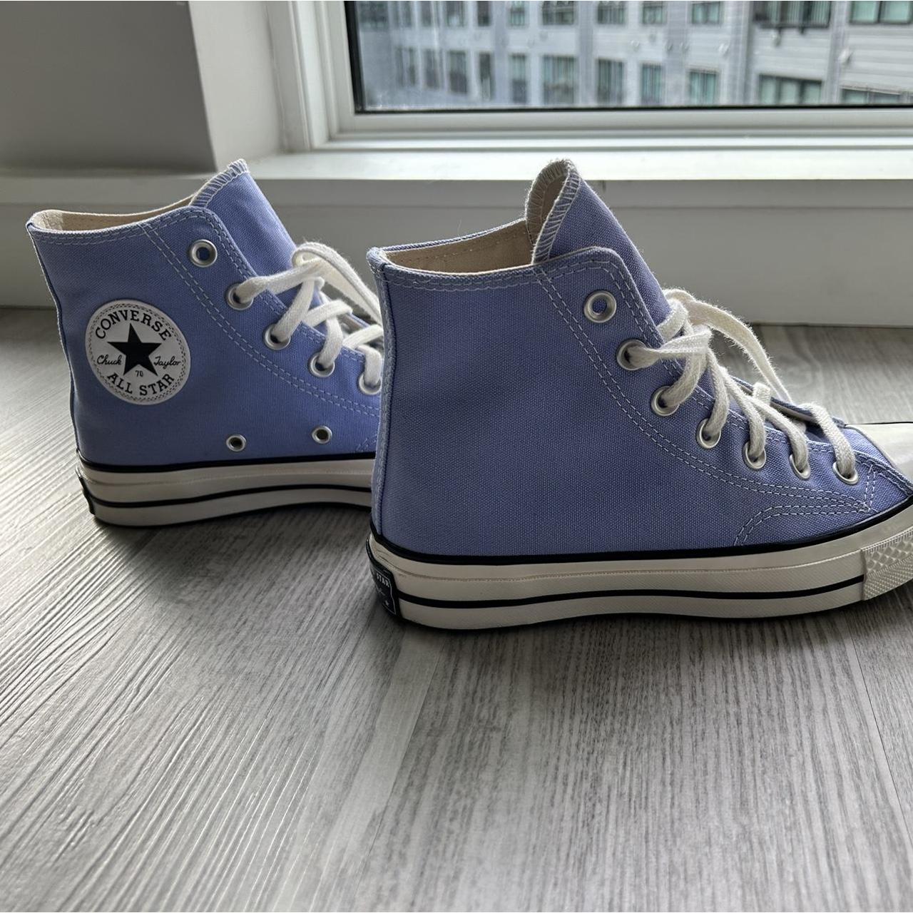 Purple converse high tops. Chuck Taylor athletic shoes - Depop