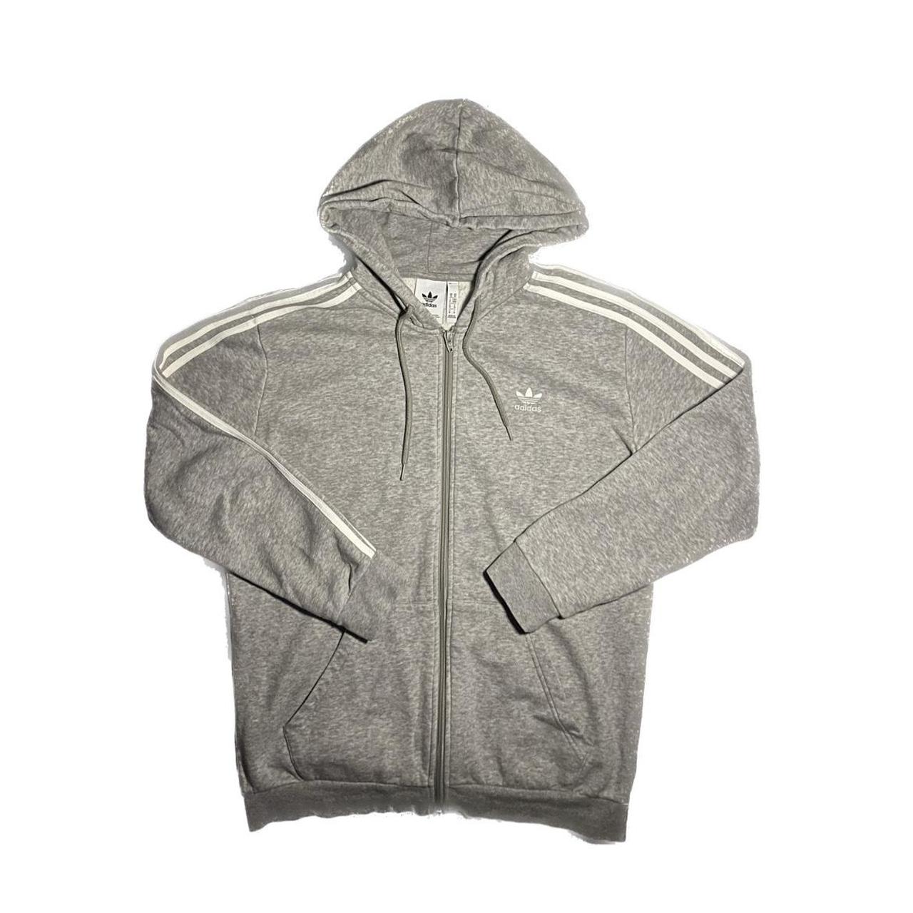 Men’s grey Adidas track sweater - Depop