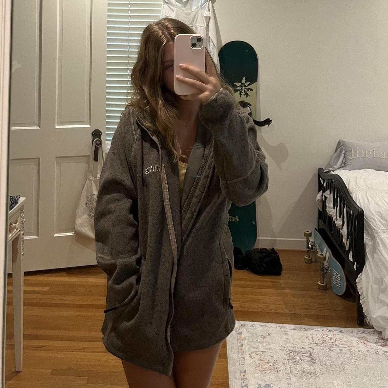 fleece palm springs zip up super comfy oversized... - Depop