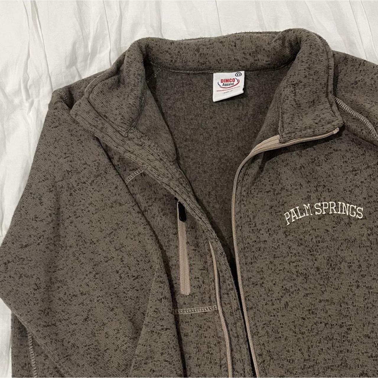 fleece palm springs zip up super comfy oversized... - Depop