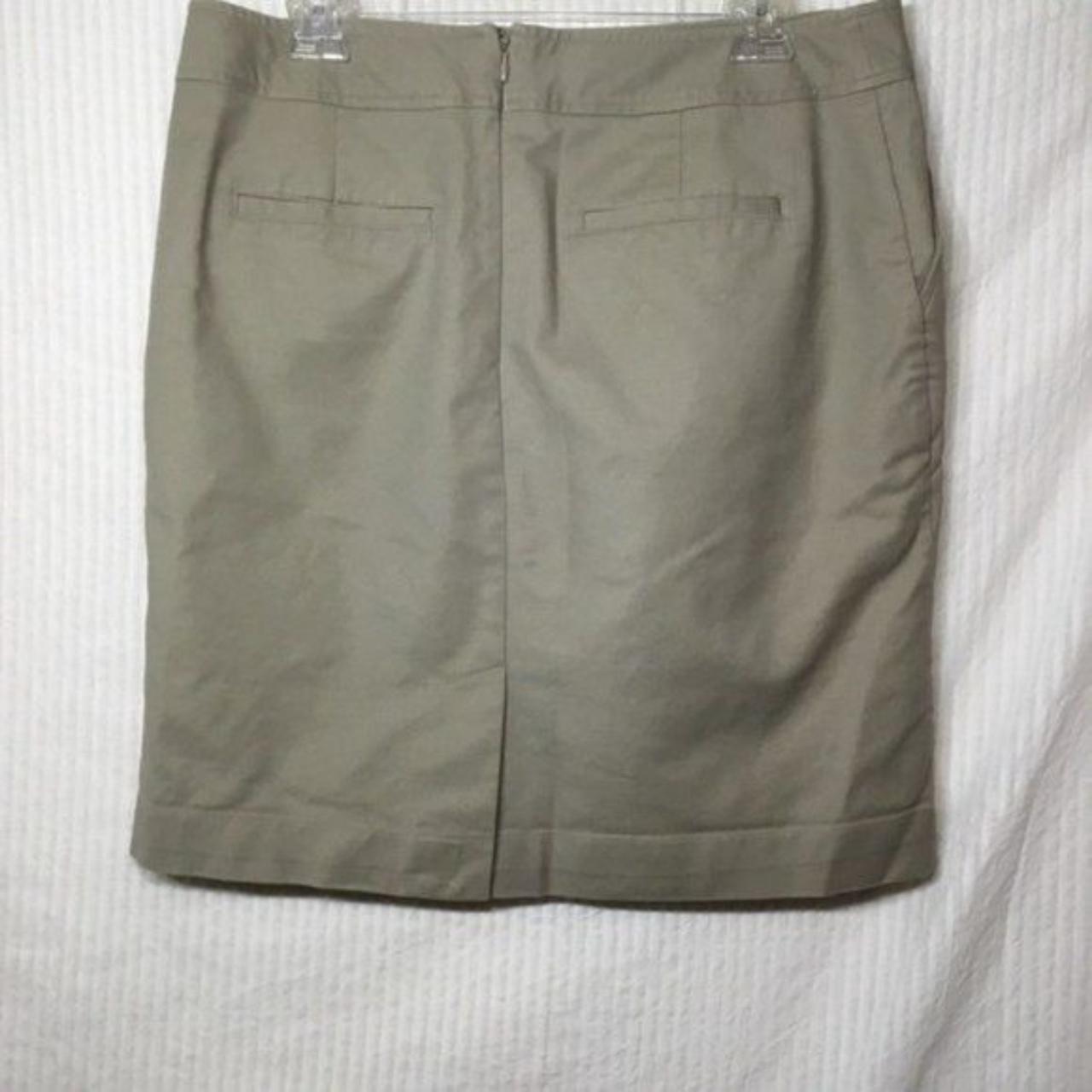 MERONA KHAKI MINI SKIRT SIZE 12 CONDITION: Gently... - Depop