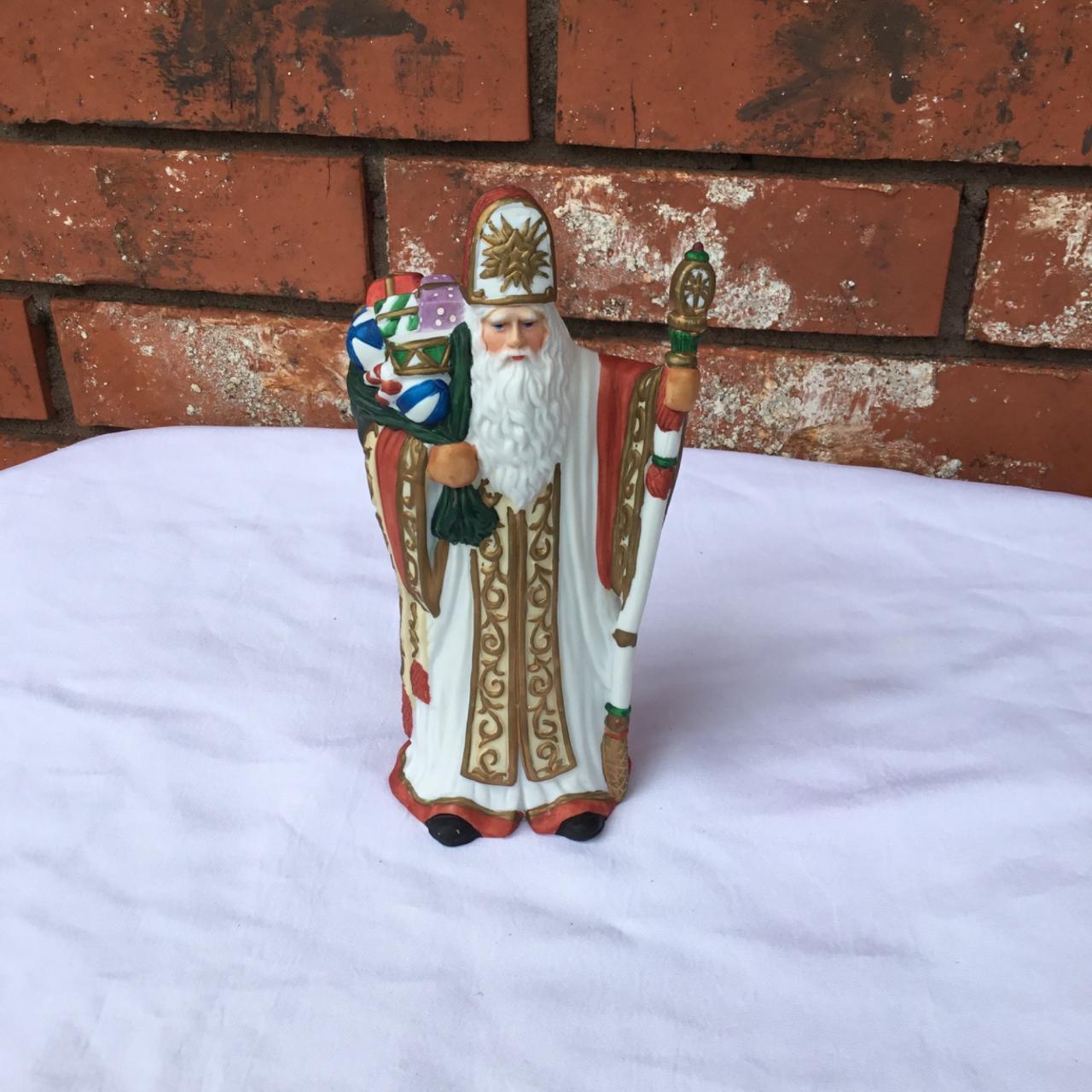Porcelain Collectible Old World Santa Claus 8" H St... - Depop