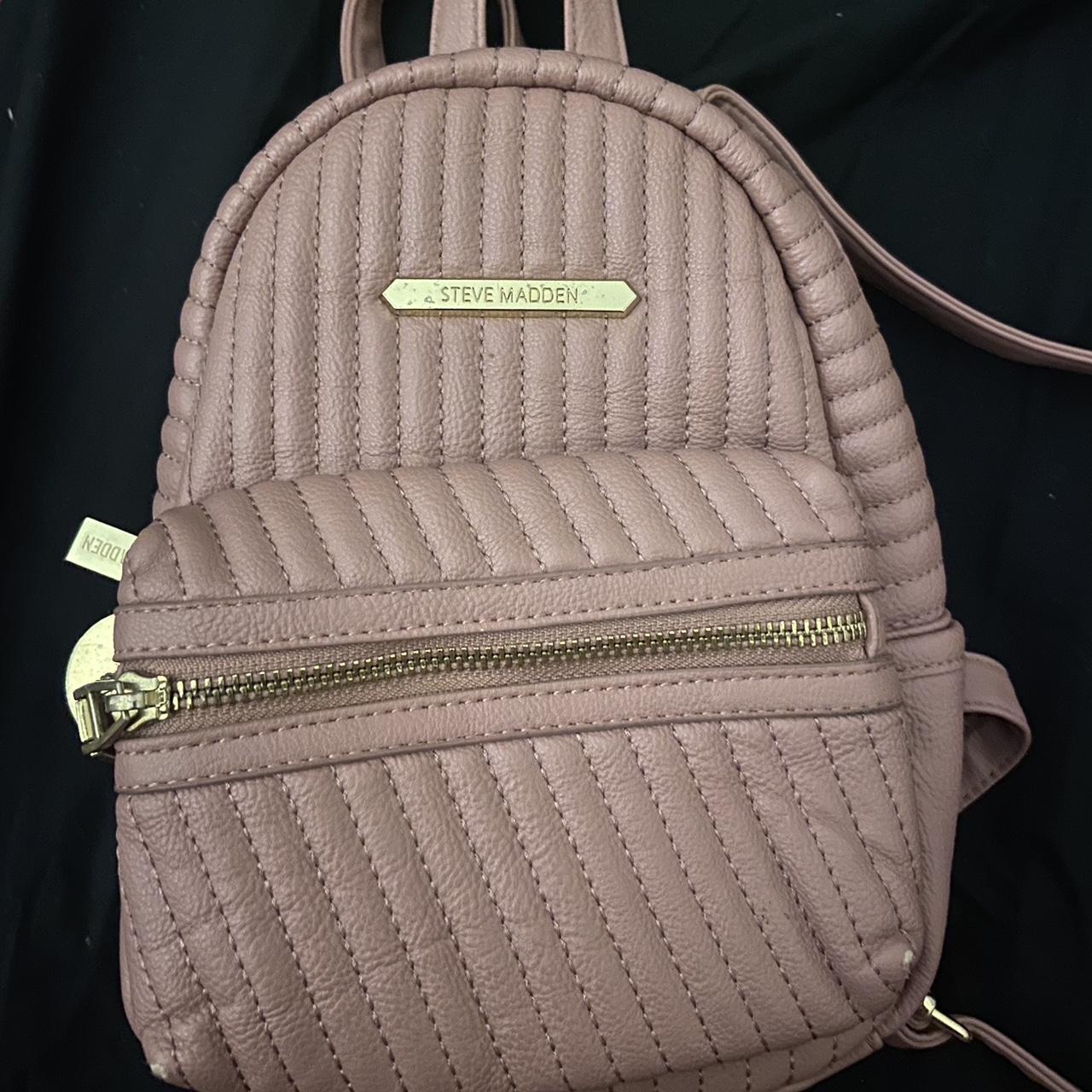 Used Mini Steve Madden Backpack Color: Mauve Few... - Depop