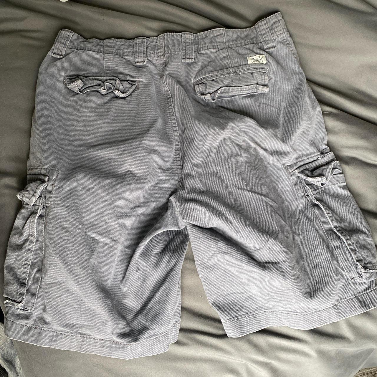 Chaps grey cargo shorts. Size 32W 9.5in inseam... - Depop