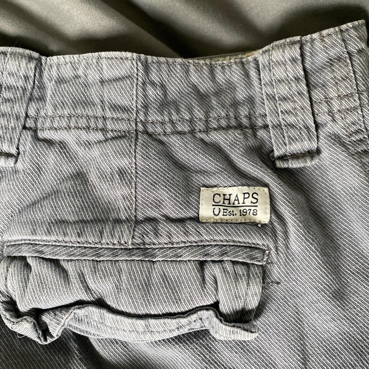 Chaps grey cargo shorts. Size 32W 9.5in inseam... - Depop