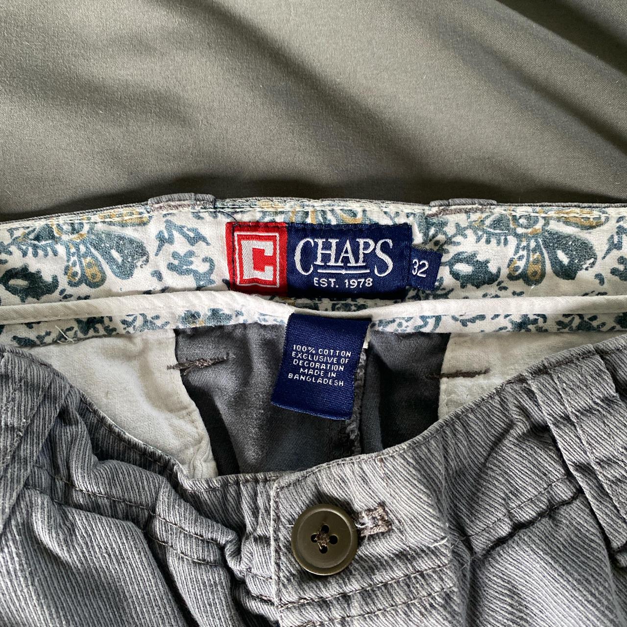 Chaps grey cargo shorts. Size 32W 9.5in inseam... - Depop