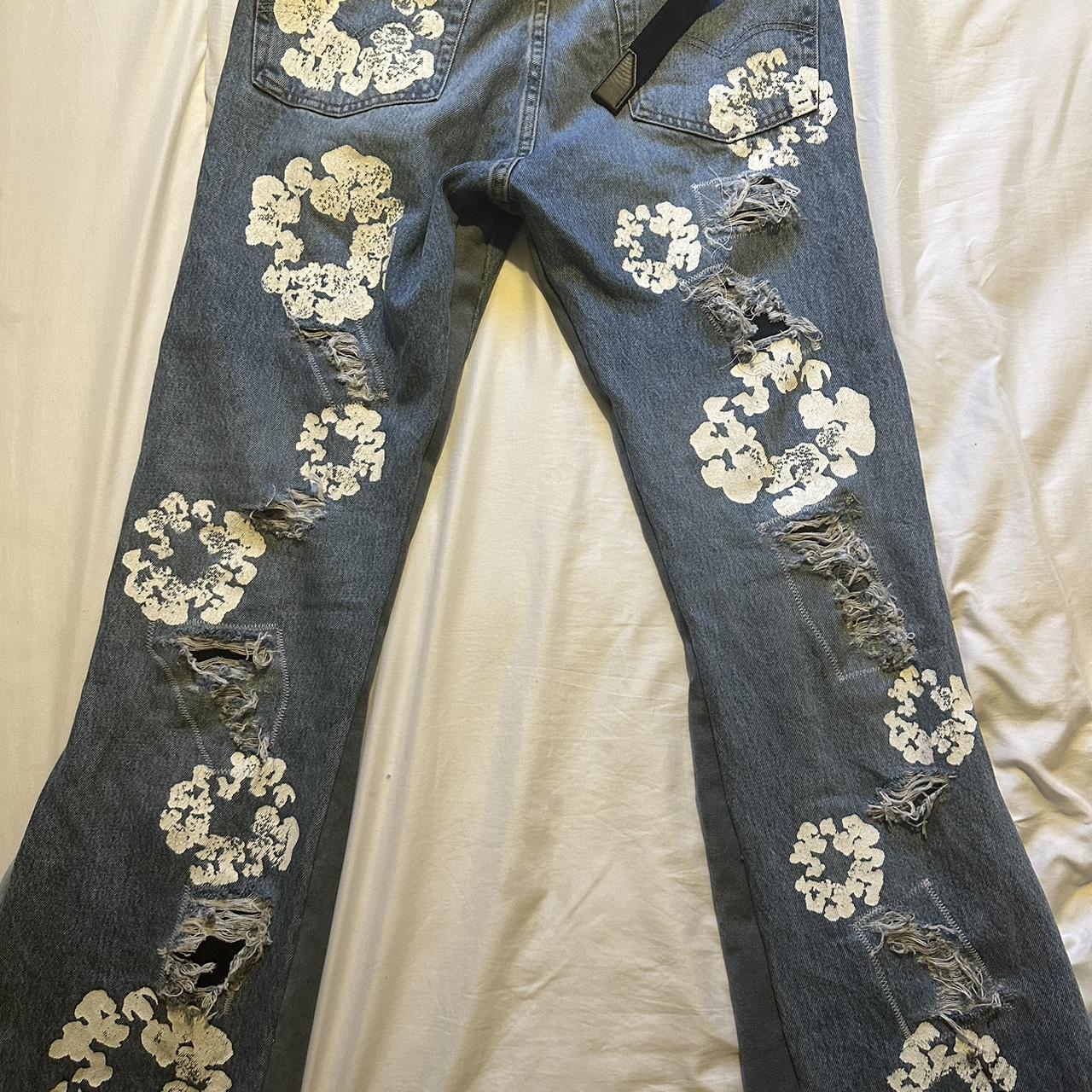 1 of 1 Custom denim tears flares Authentic denim... - Depop