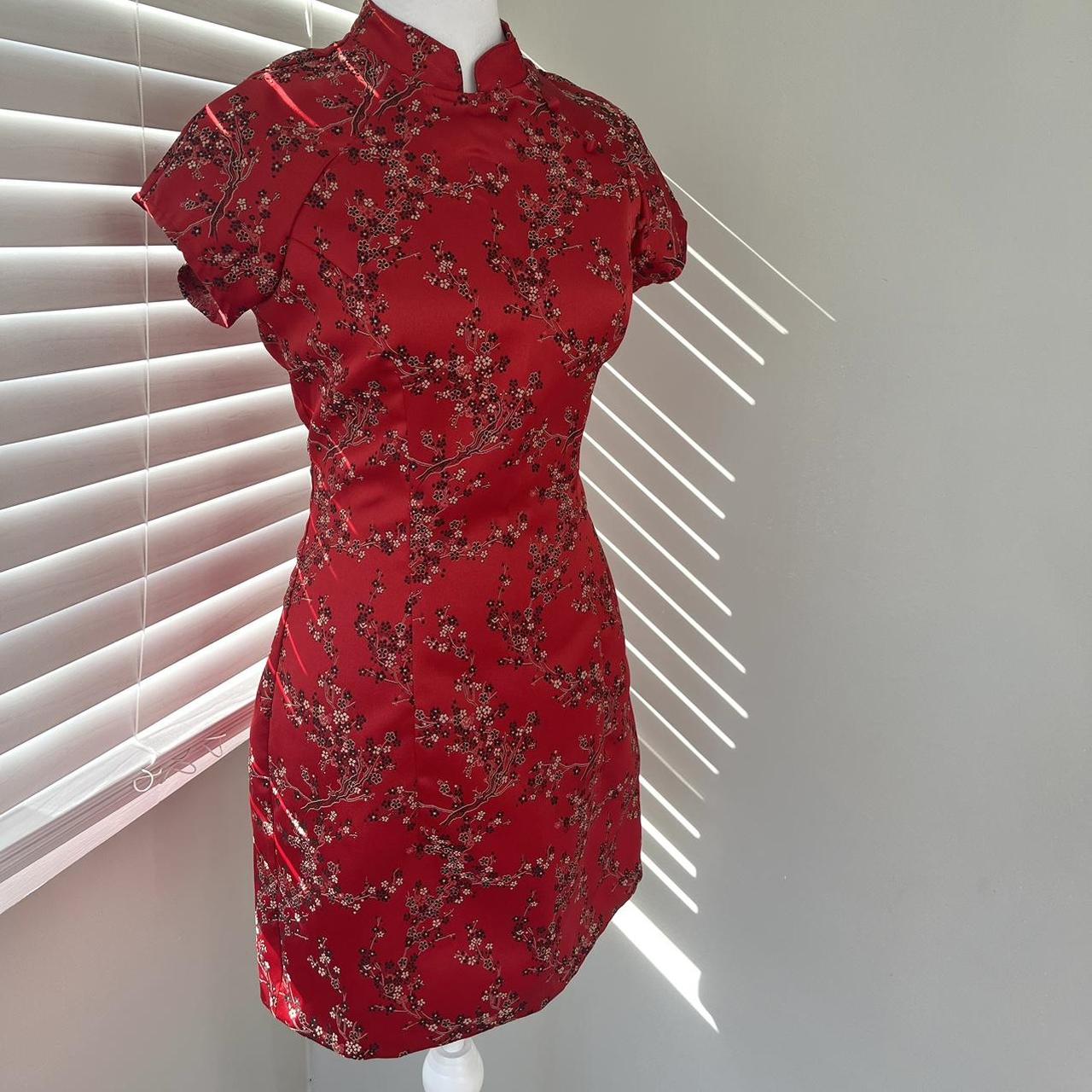 Traditional Chinese Floral Mini Dress 🌹 Gorgeous... - Depop