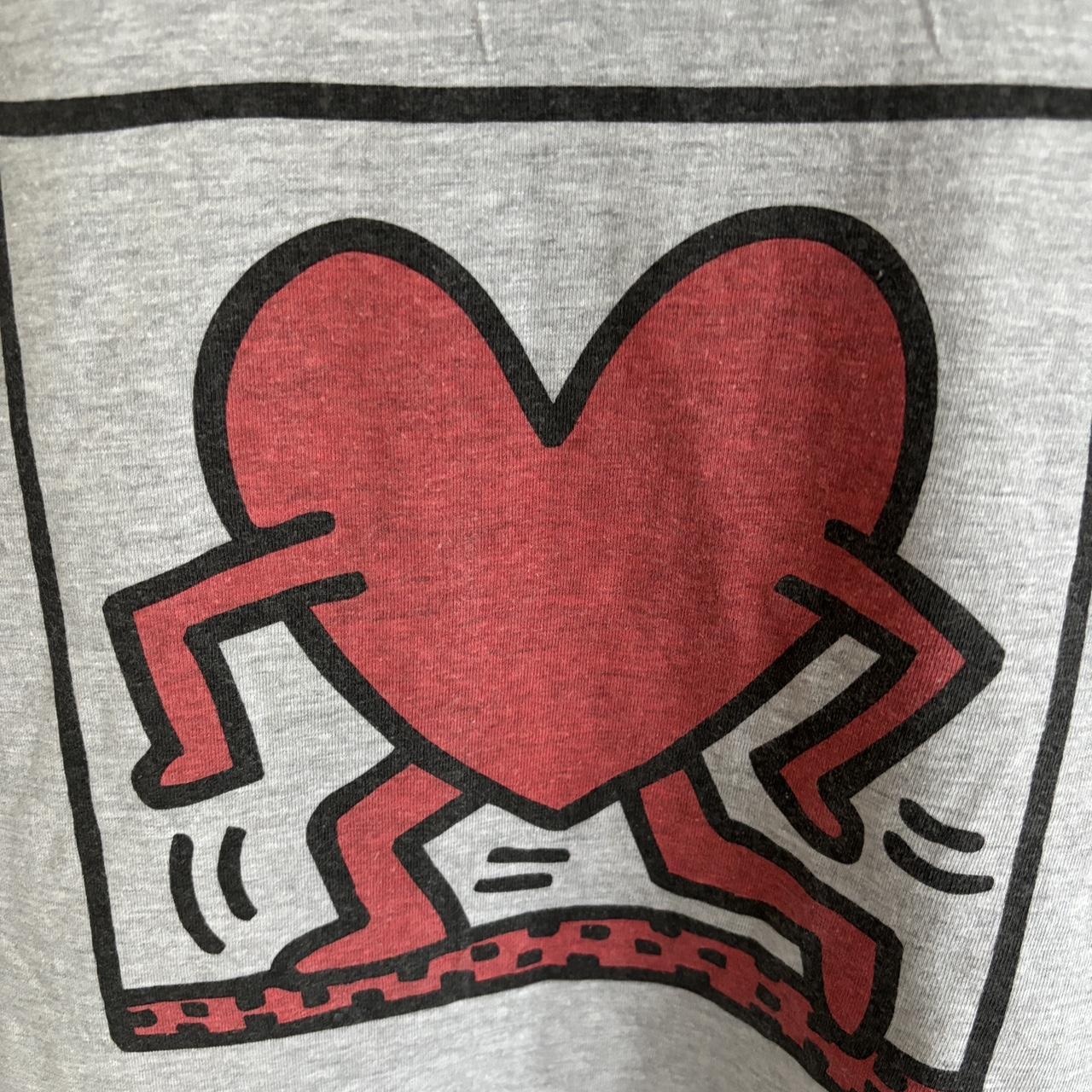 COTTON ON GREY KEITH HARING SHIRT - size small -... - Depop