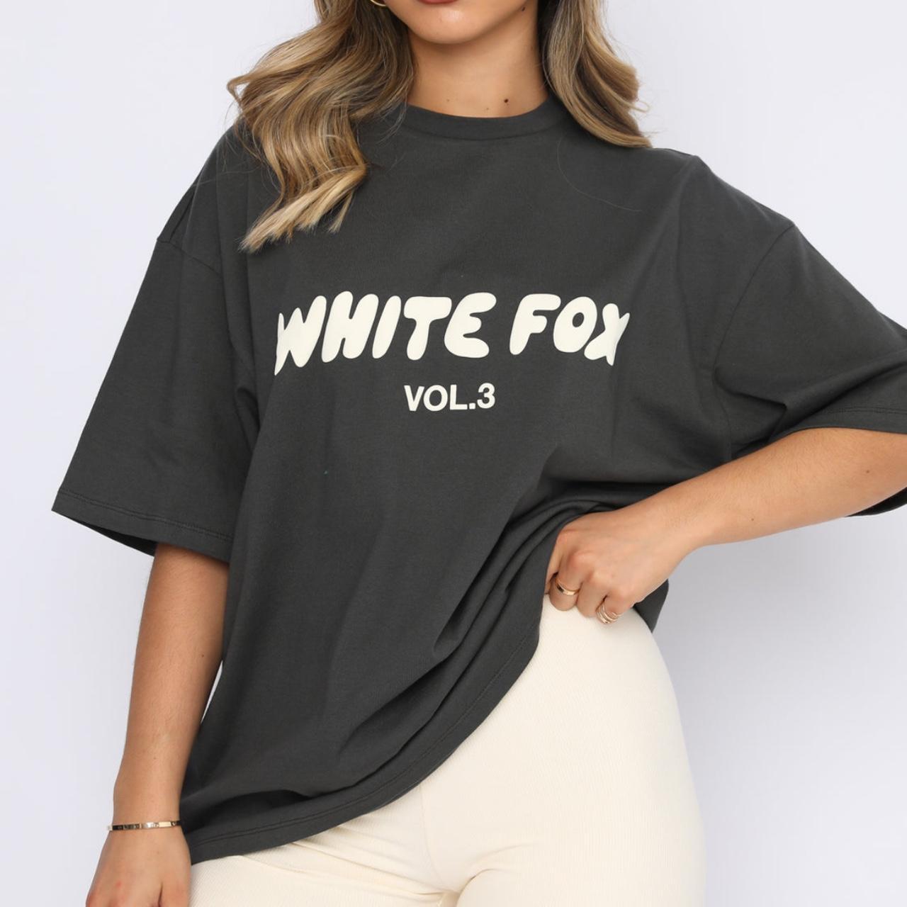 WHITE FOX GREY TEE VOLUME TEE -Offstage Oversized... - Depop