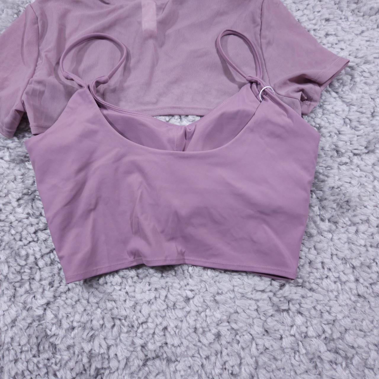 Halara Cloudful Air Fabric Contrast Mesh Twisted... - Depop