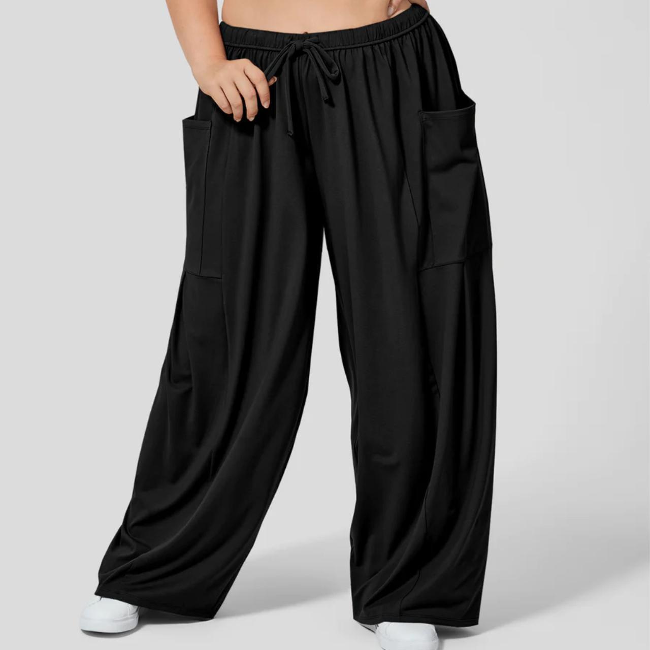 Halara Mid Rise Elastic Waistband Drawstring Side... - Depop