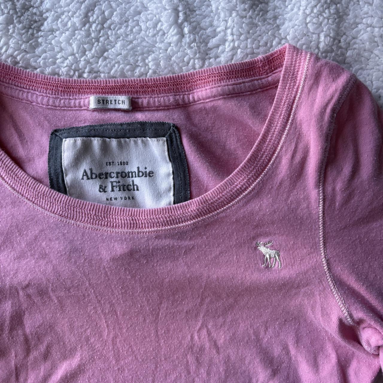 Pink Abercrombie & Fitch stretch long... - Depop