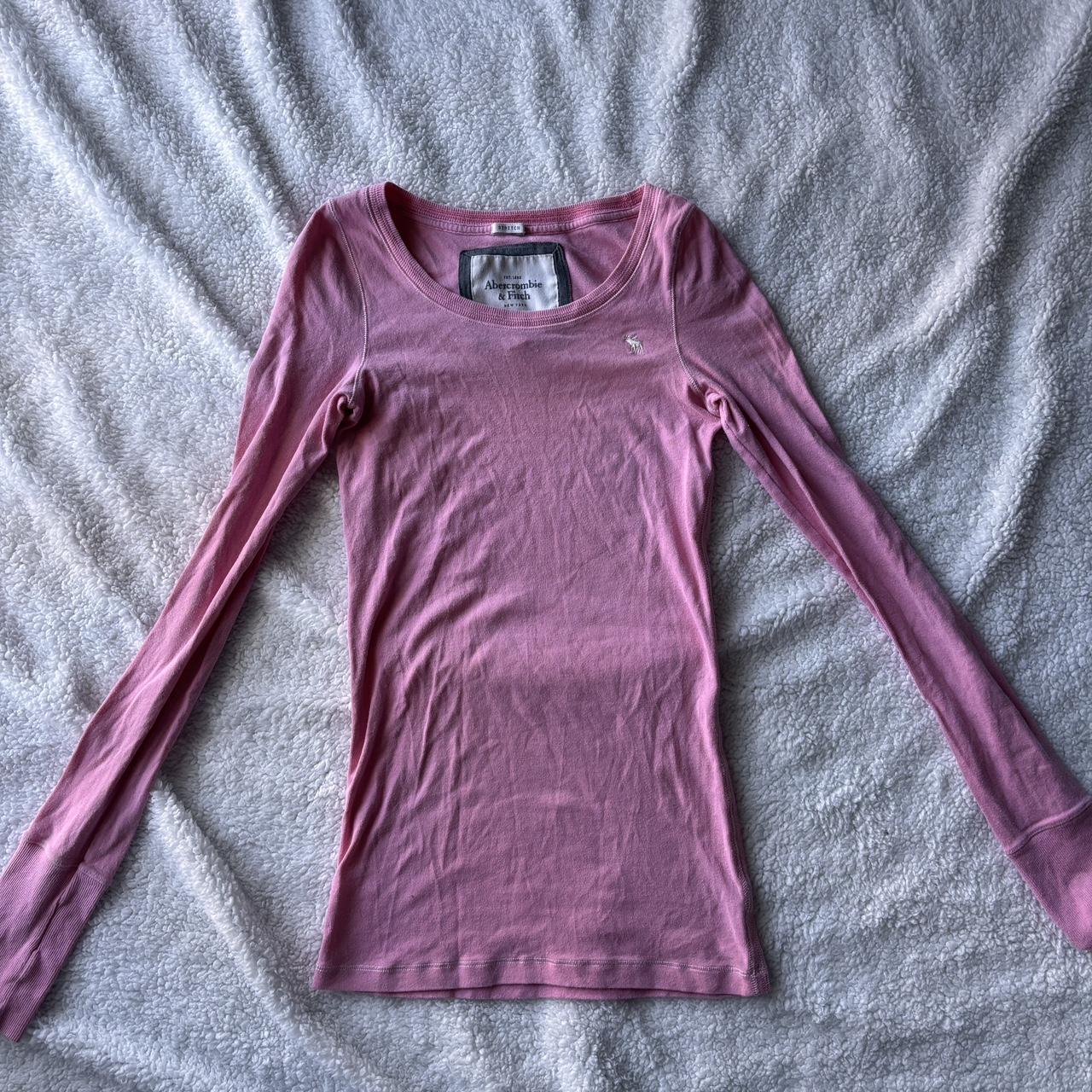 Pink Abercrombie & Fitch stretch long... - Depop