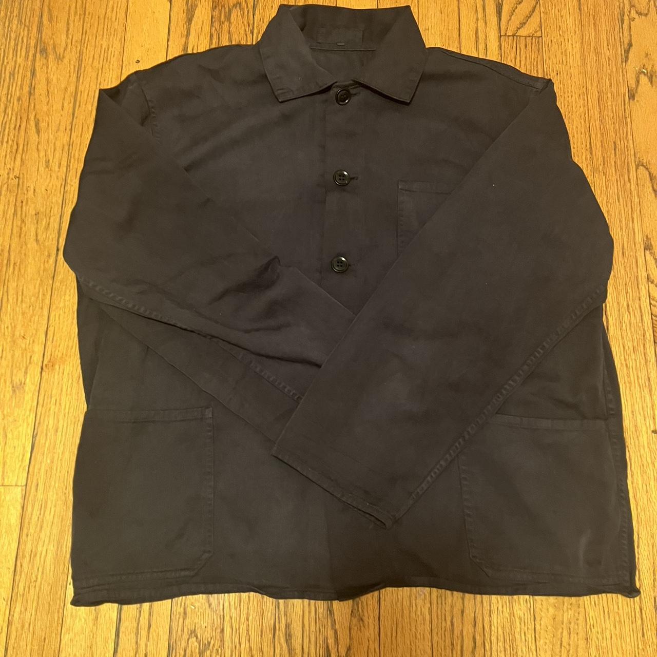 Unisex black chore shacket Men’s S/ Women’s M No... - Depop