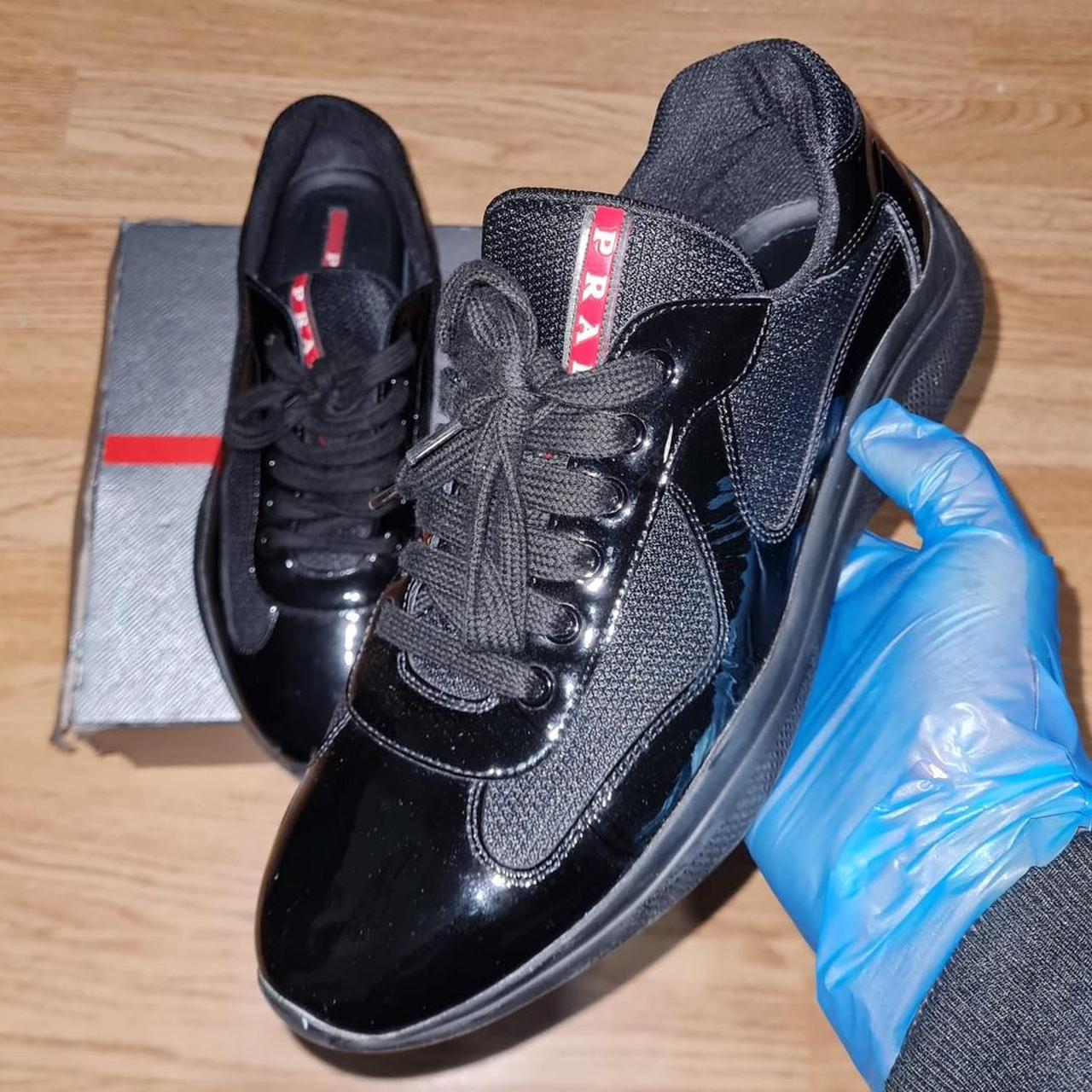 Prada America Cup Trainers Patent Leather Size:... | Depop