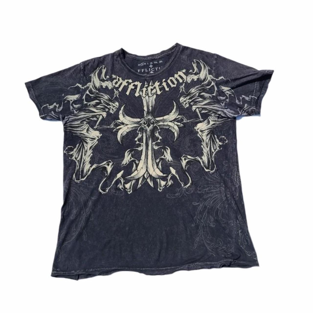 Affliction vintage mall goth cross "don't fear the... - Depop