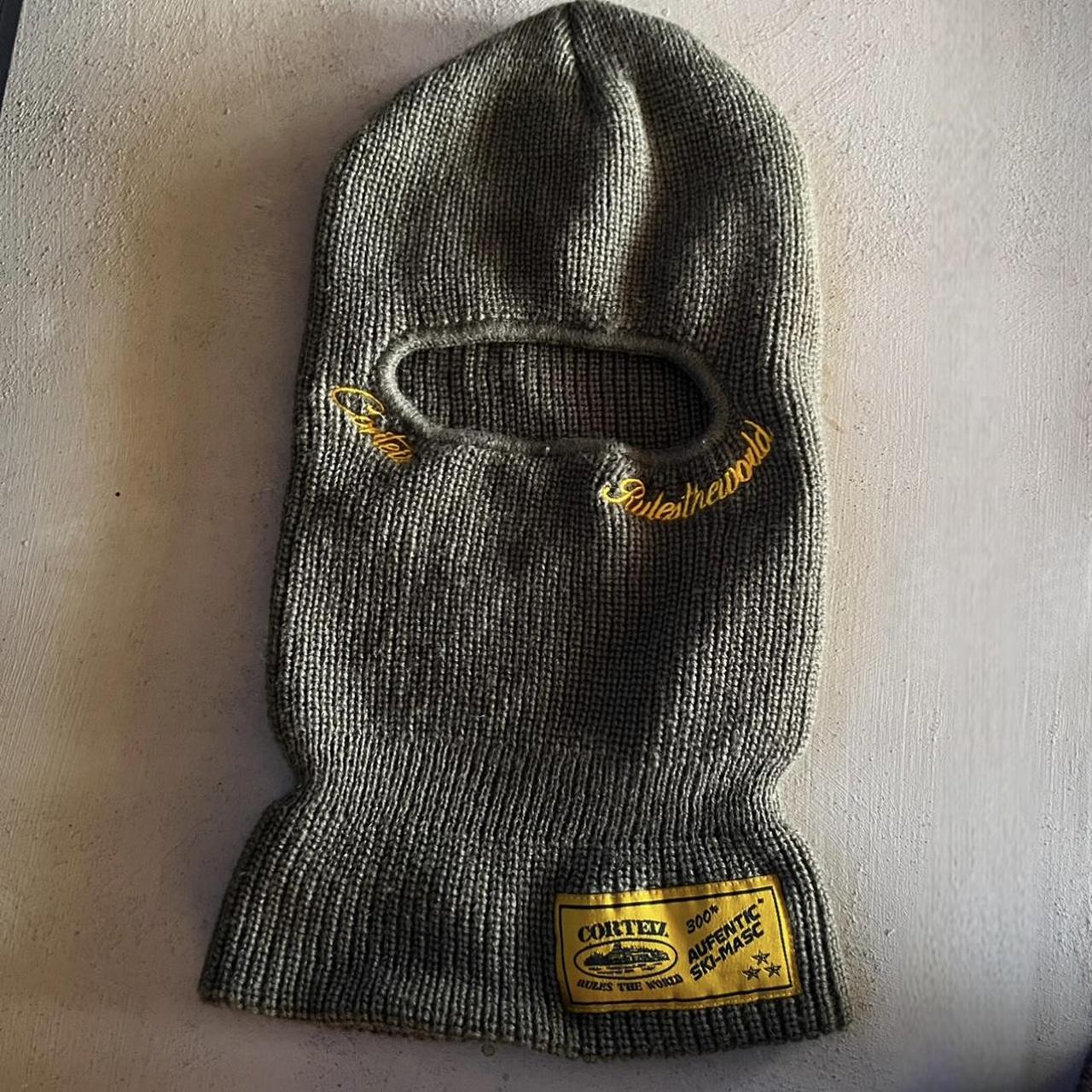 Corteiz Bally/balaclava in army green Worn only... - Depop