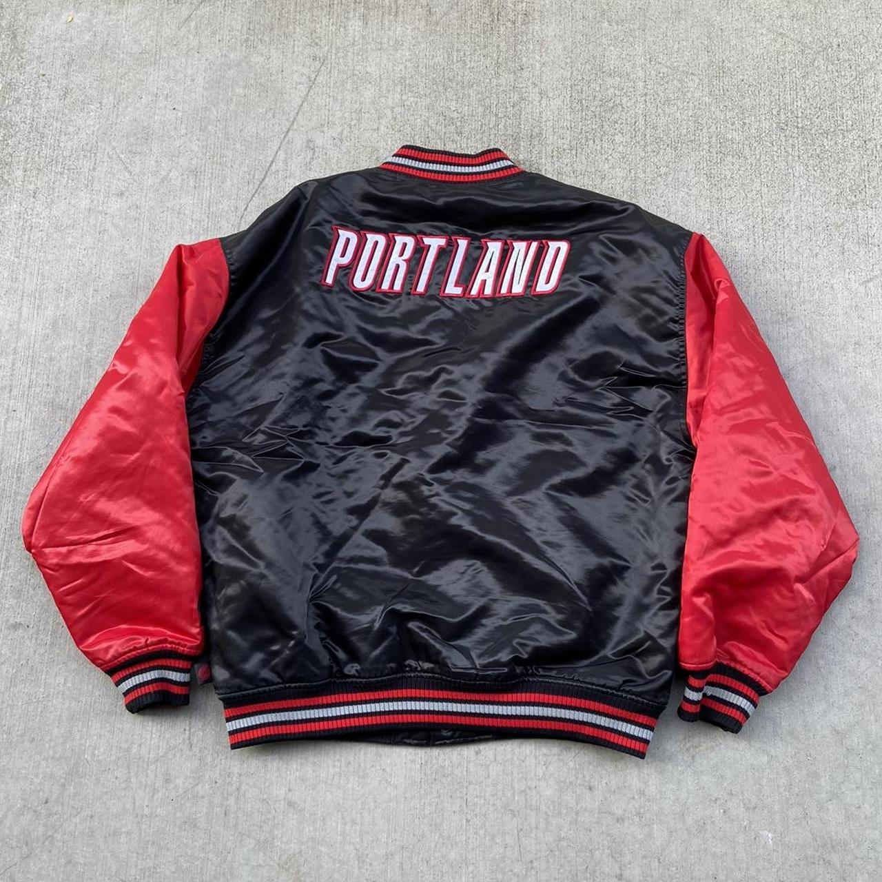 Y2k Portland blazers satin bomber jacket! Size... - Depop