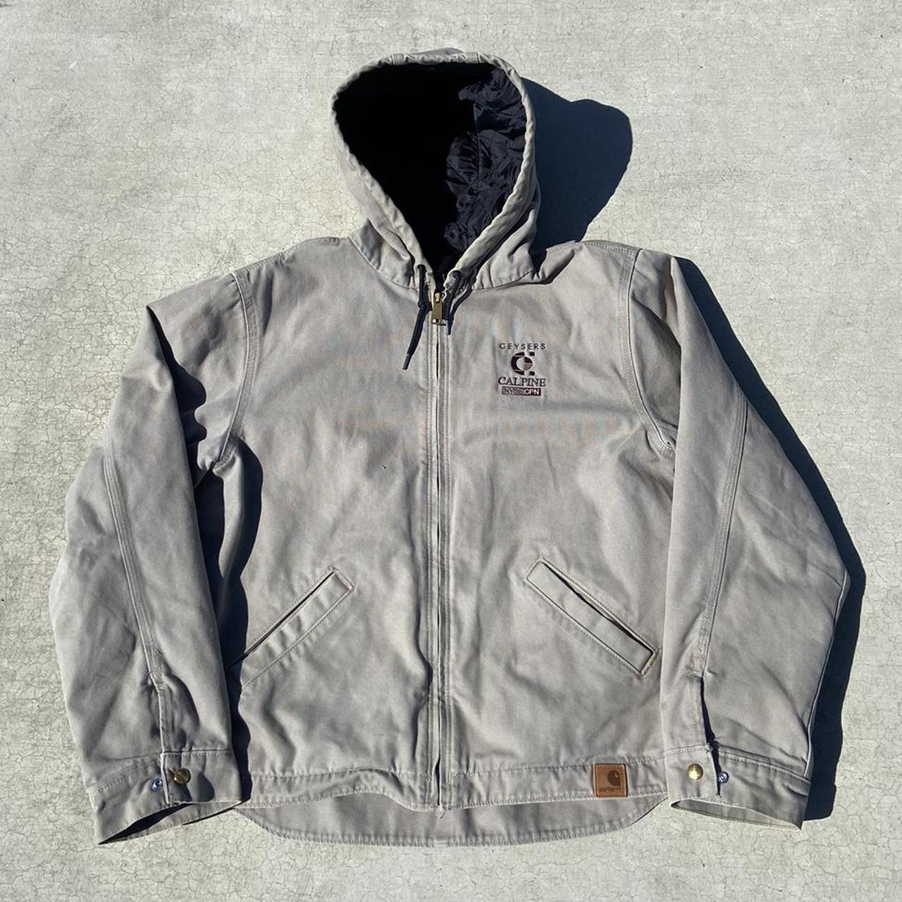 Essential sand stone Carhartt hooded coat! Size... - Depop