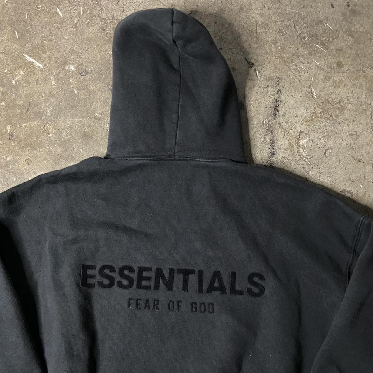 Black essentials fear of god hoodie! Size XS fits... - Depop