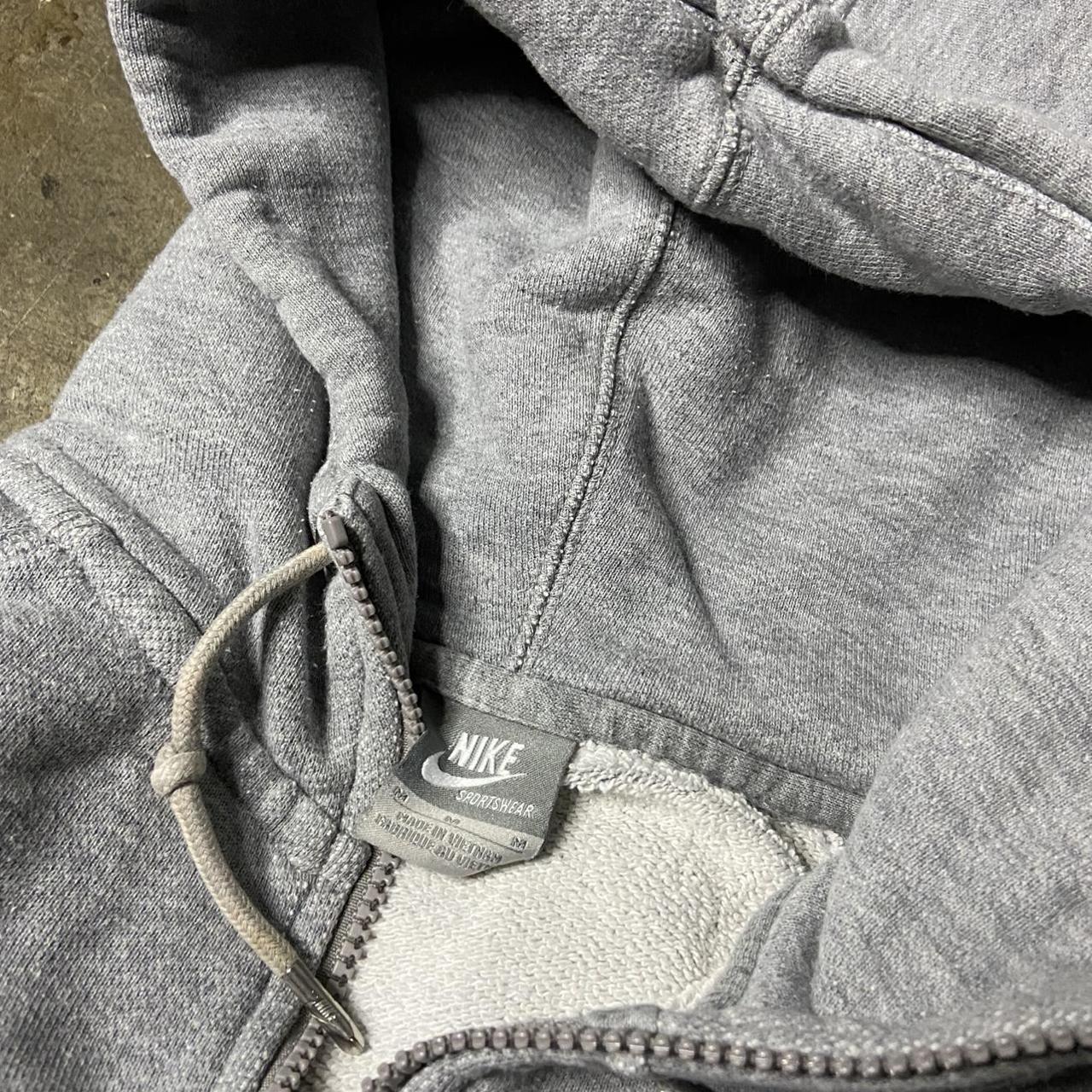 Y2k grey Nike hoodie! Size medium 19.5x23 See... - Depop