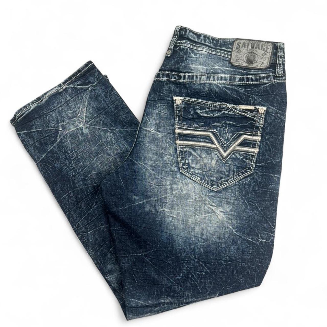 Y2K Baggy Wide Leg Mid Wash Denim Jeans Skater... | Depop