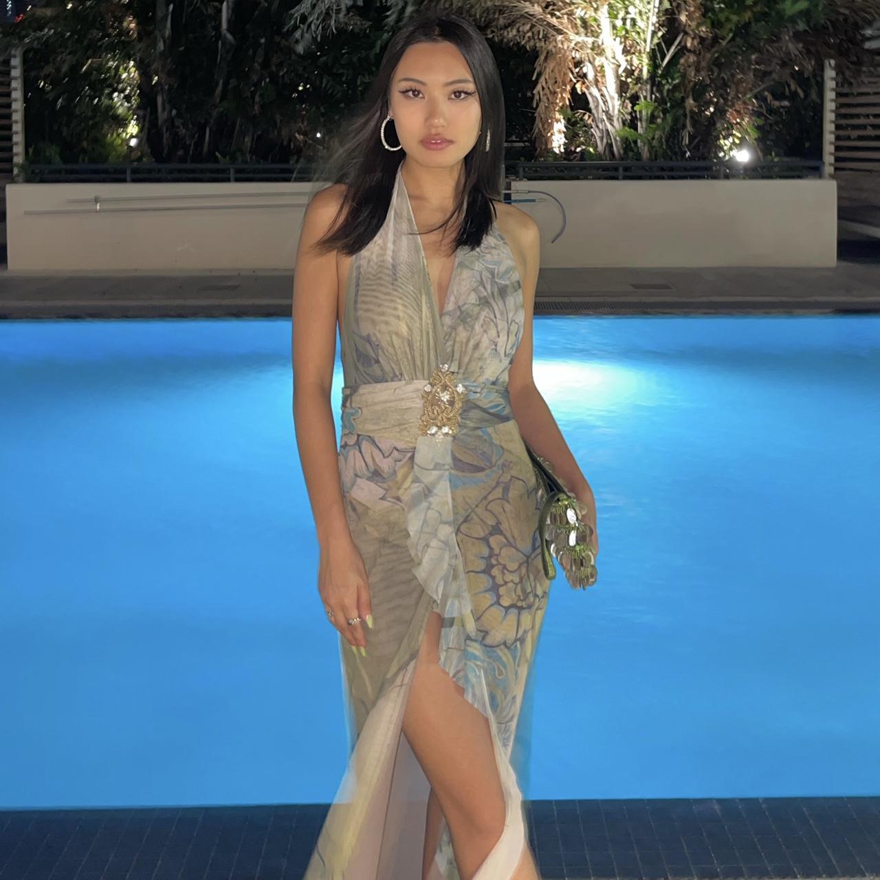 Jaded London Cindy Plunge Maxi Dress In Depop