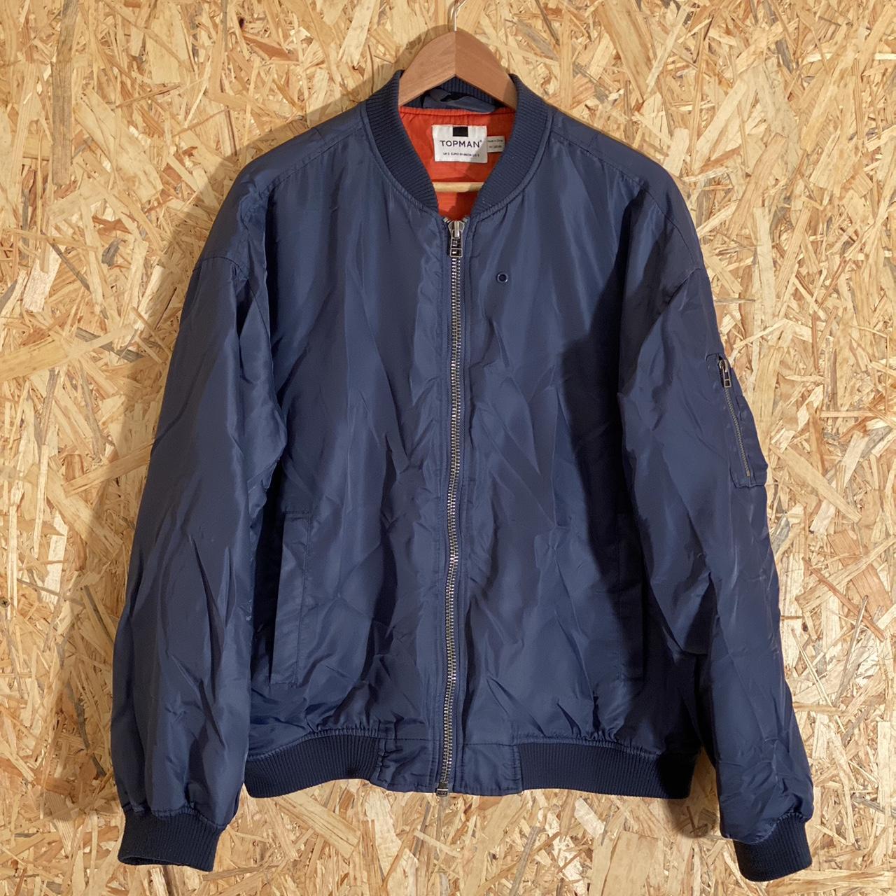Topman oversized bomber jacket Label says small... - Depop